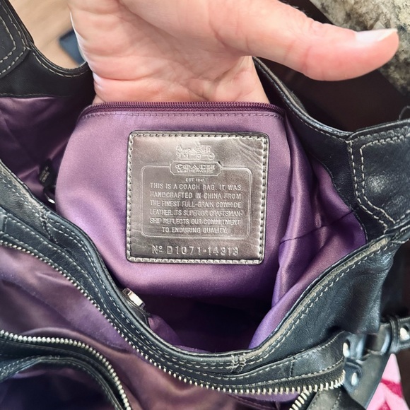 Coach | Bags | Coach Madison Mia Maggie Black Leather Hobo Carryall ...